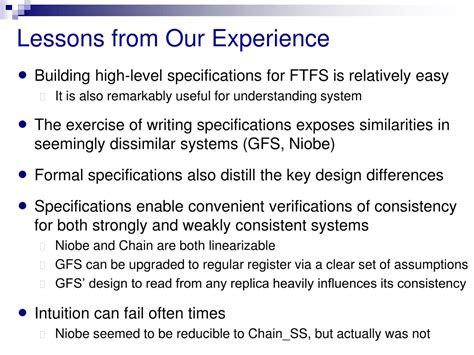 Ppt Exploring Fault Tolerant File Systems With Formal Methods