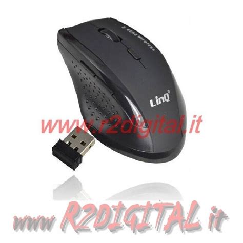 Mouse Wireless Gaming Scroller 5tasti 2 4g 10m Ottico Usb Nano Notebook