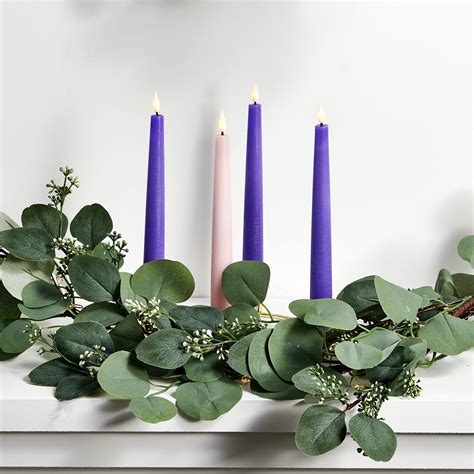 Flameless Advent Candles And Wreath At Neomi Ingram Blog