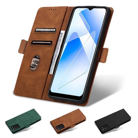 เคสหนัง แบบฝาพับ พร้อมช่องใส่บัตร สําหรับ Oppo A55 5g Shopee Thailand