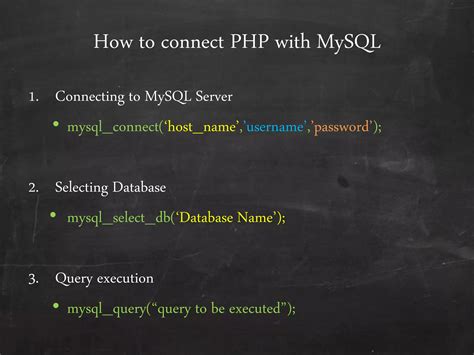 Introduction To Php Database Connectivity Pdf