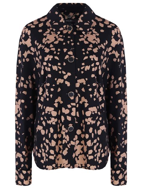 Блуза с принтом от Marc Cain за 39 040 рублей со скидкой 30 цвет черный артикул Tc 31 12