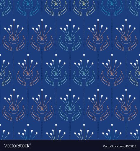 Seamless Pattern Design Flowe Royalty Free Vector Image