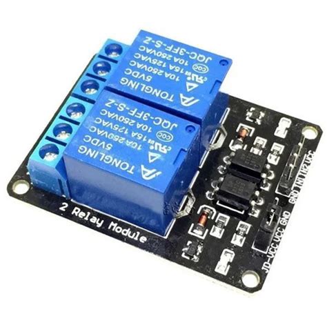 modulo rele 5v2 canais para arduino raspberry pic automação rob0184