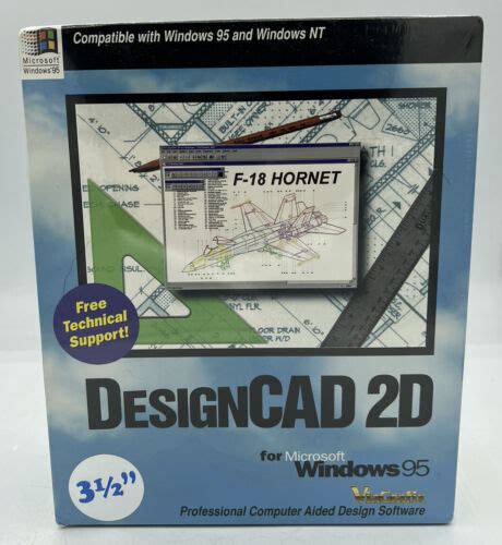 Vintage Viagrafix Designcad 2d Software Windows 95 Sealed Ebay