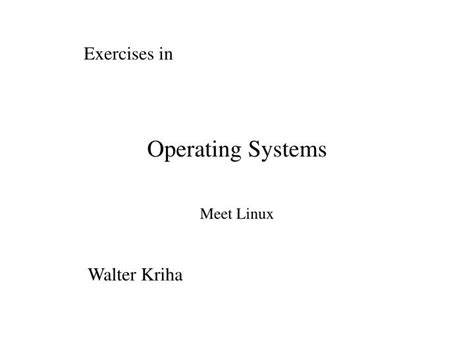 PPT Linux Operating System Exercises Certify Your Skills PowerPoint Presentation ID 3330583
