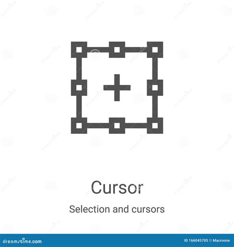 Cursor Icon Vector From Selection And Cursors Collection Thin Line Cursor Outline Icon Vector