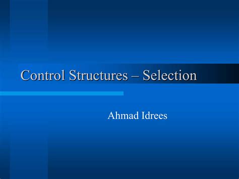 Control Structures In C Programming Language Ppt