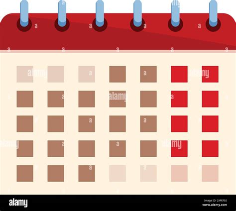 calendar page showing the weekdays shaded brown and the weekend days