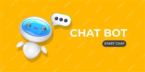 Premium Vector Chat Bot Banner Design Template With Cute Robot Character
