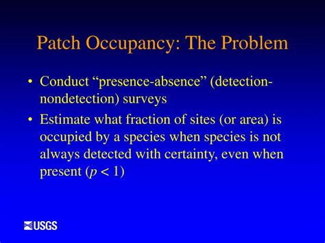 Ppt Patch Occupancy Dynamics Estimation And Modeling Using Presence Absence” Data Powerpoint