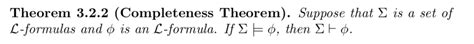 Solved Theorem 3 2 2 Completeness Theorem Suppose that Σ Chegg com