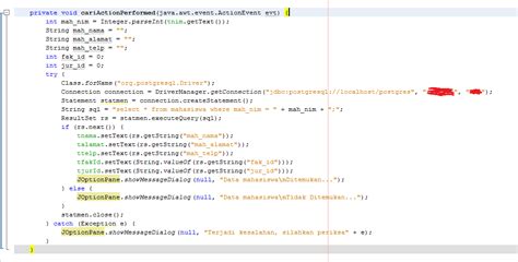 Koneksi PostgreSQL Dengan Java Menggunakan GUI Netbeans Kelas Informatika