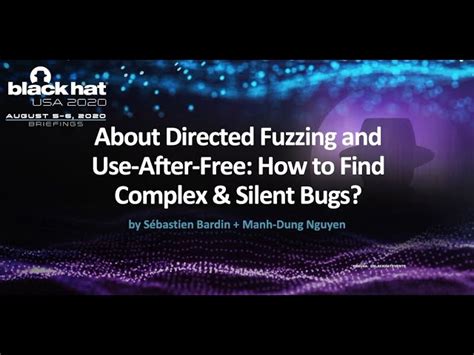black hat talk about directed fuzzing and use after free how to find