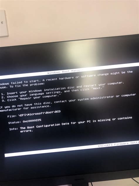 The Boot Configuration Data Is Missing Or Contains Errors Rpchelp