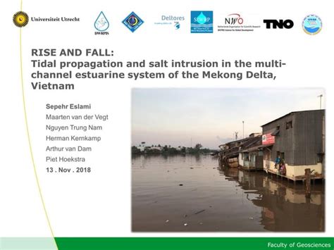 tidal propagation and salt intrusion modelling in vietnam s mekong