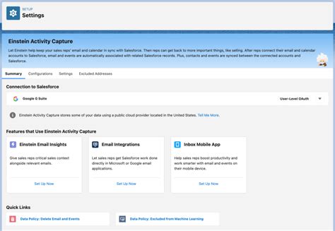 Set Up A Google Calendar Salesforce Integration With Einstein Activity Capture Standard Drive