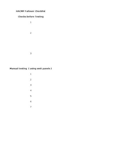Hacmp Failover Checklist Pdf Computer Cluster Areas Of Computer