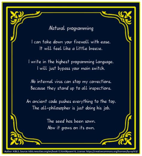 kibls poetry natural programming