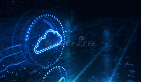 Cloud Computing And Online Storage Symbol Digital Concept 3d