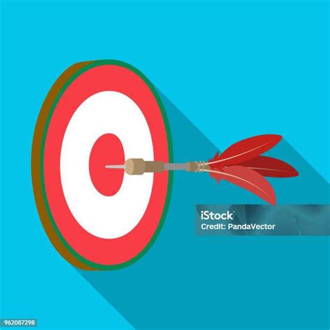 다트와 다트에 대 한 대상 게임 평면 스타일 벡터 기호 재고 일러스트 웹에서 단일 아이콘을 다트 게임 0명에 대한 스톡 벡터