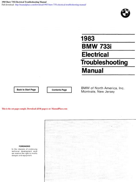 1983 bmw 735i electrical troubleshooting manual pdf
