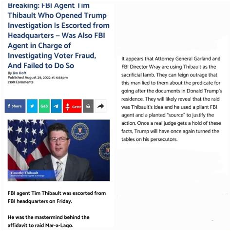 Breaking Fbi Agent Iim Thibault Who Opened Trump Investigation Is