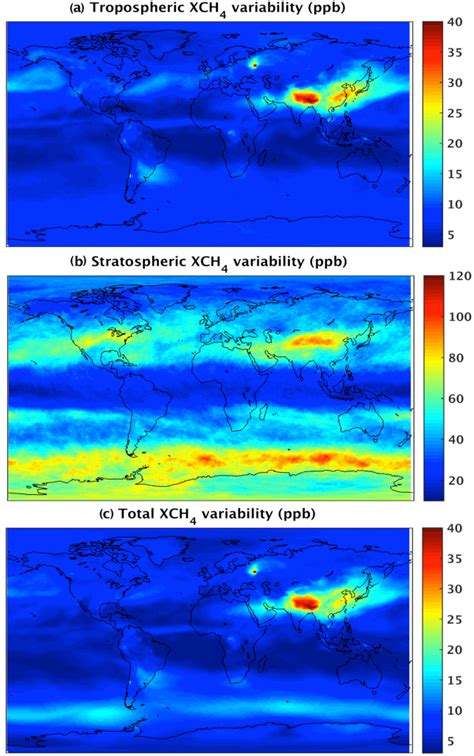 Variability Standard Deviation In The Column Abundance Of Ch 4 In