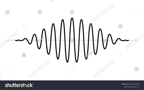 Sinusoid Fading Signal Black Curve Sound Stock Vector Royalty Free 2239750509 Shutterstock