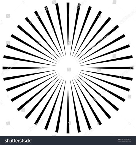Radial Lines Abstract Geometric Element Spokes Stock Vector 593834762