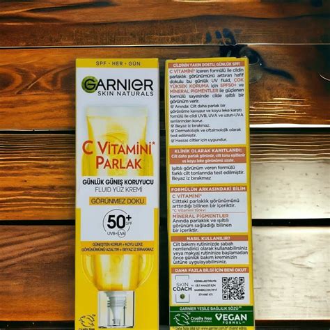 کرم ضدآفتاب بی رنگ گارنیر ویتامین C فرانسه ۴۰میل پاکسنتر