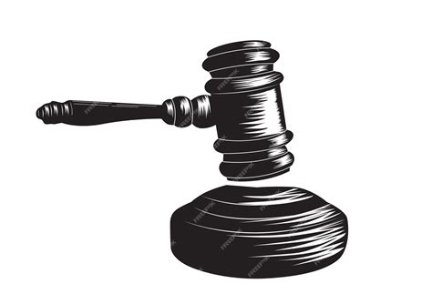 Premium Vector | Judge hammer silhouette illustration