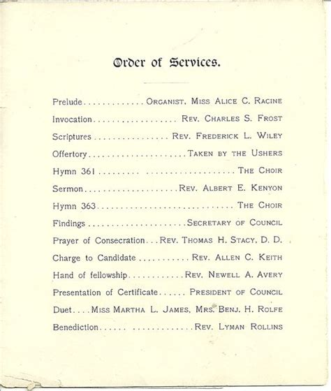 Church Dedication Program Templates