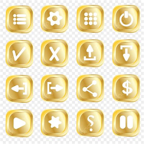 golden game button set game button set button set game png and