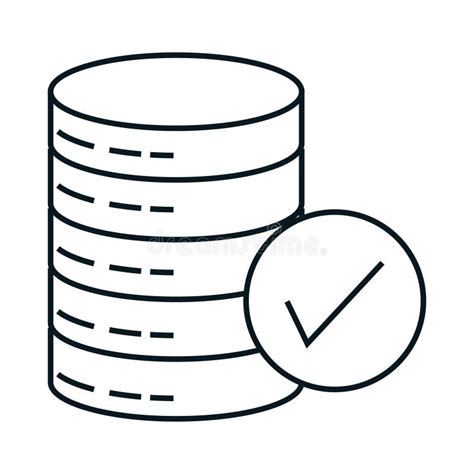 Database Server Technology Stock Vector Illustration Of Linear 342725739