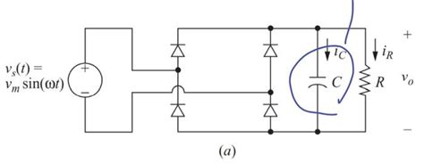 solved full wave rectifier with capacitance filter the