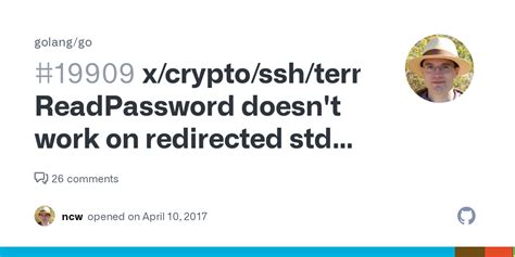 x crypto ssh terminal readpassword doesn t work on redirected stdin