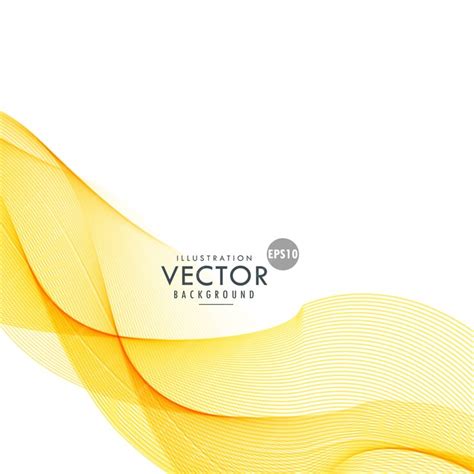 추상 노란 파도 배경 디자인 프리미엄 벡터