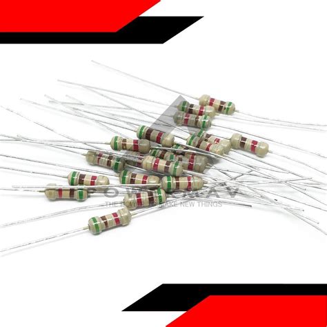 10pcs 220 Ohms 4 Band Resistor 1 2w Powermav Electronics Store