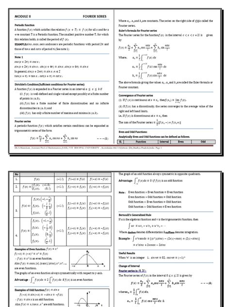 module 2 fourier series pdf mathematical analysis mathematics