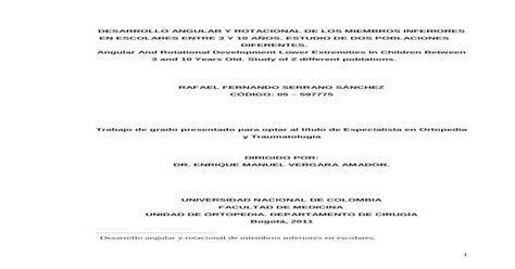 Desarrollo Angular Y Rotacional De Los Miembros
