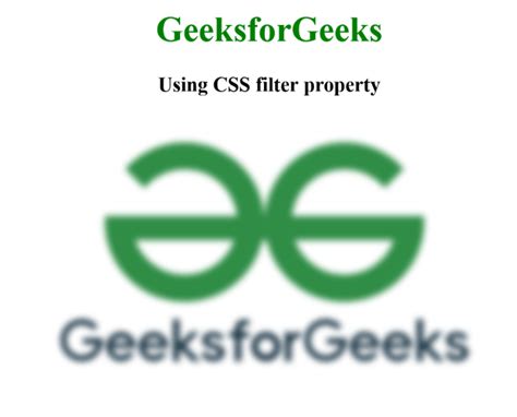 how to add blur effects to images in css geeksforgeeks