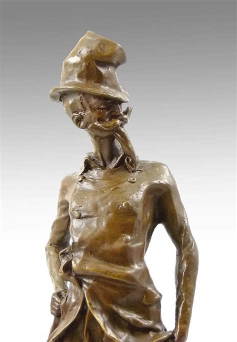 Bronze Sculpture Of Ratapoil After Honoré Daumier 20th Century For