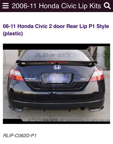 Rear Lip Fg2 8th Generation Honda Civic Forum