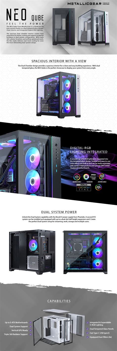 Buy Metallicgear Neo Qube Case Black [mg Ne620q Dbk01] Pc Case Gear