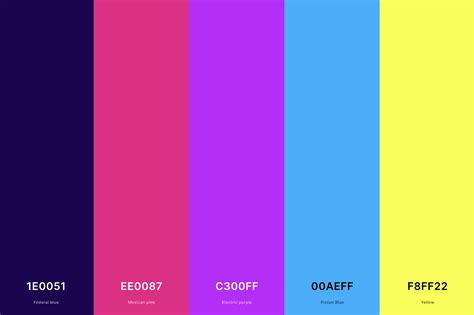 Neon Color Chart