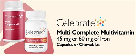 Celebrate Vitamins Multi Complete 60mg Iron Daily