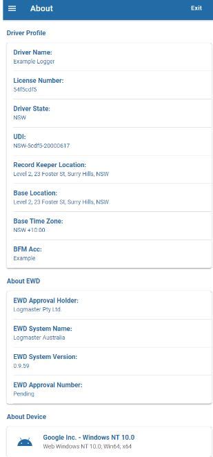 Ewd Driver Training Logmaster Australia