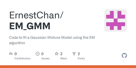 GitHub ErnestChan EM GMM Code To Fit A Gaussian Mixture Model Using The EM Algorithm