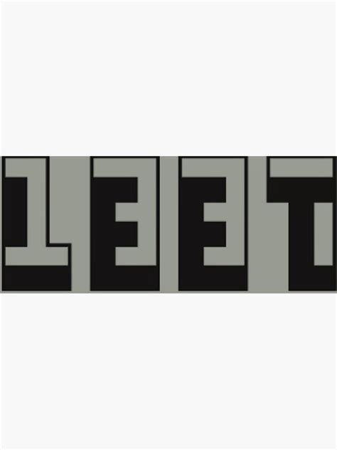 Leet 1337 School It Geek Sticker For Sale By Abouzdesign Redbubble